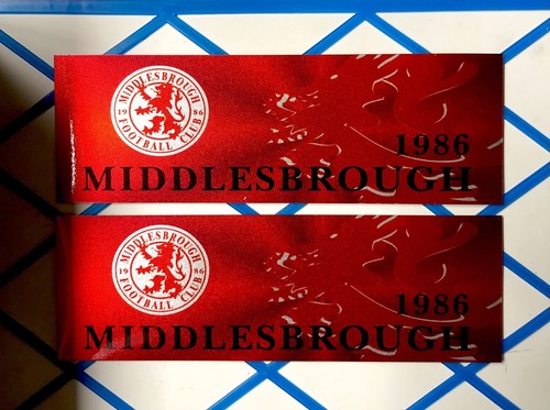 MIDDLESBROUGH FC Stickers 21 X 7 cm For Bar/Office /Home Use 2 Pieces ...