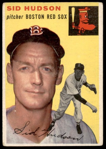 1954 Topps 93 Sid Hudson Boston Red Sox Vg Vg Ex Ebay
