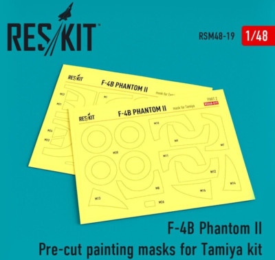 Reskit 1/48 F-4B Phantom II Pre-Cut Painting Masks for Tamiya Kit ...