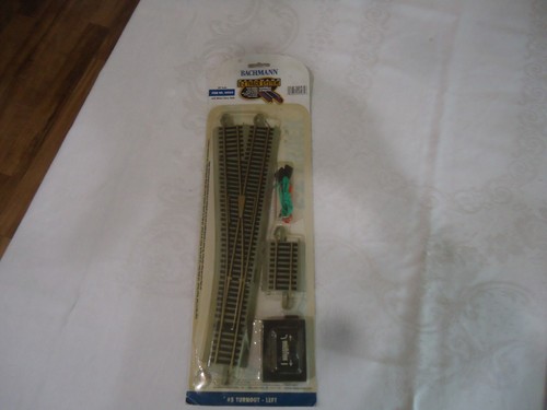 Bachmann HO Scale E-Z Track System #5 Turnout Left w/Nickel Silver ...