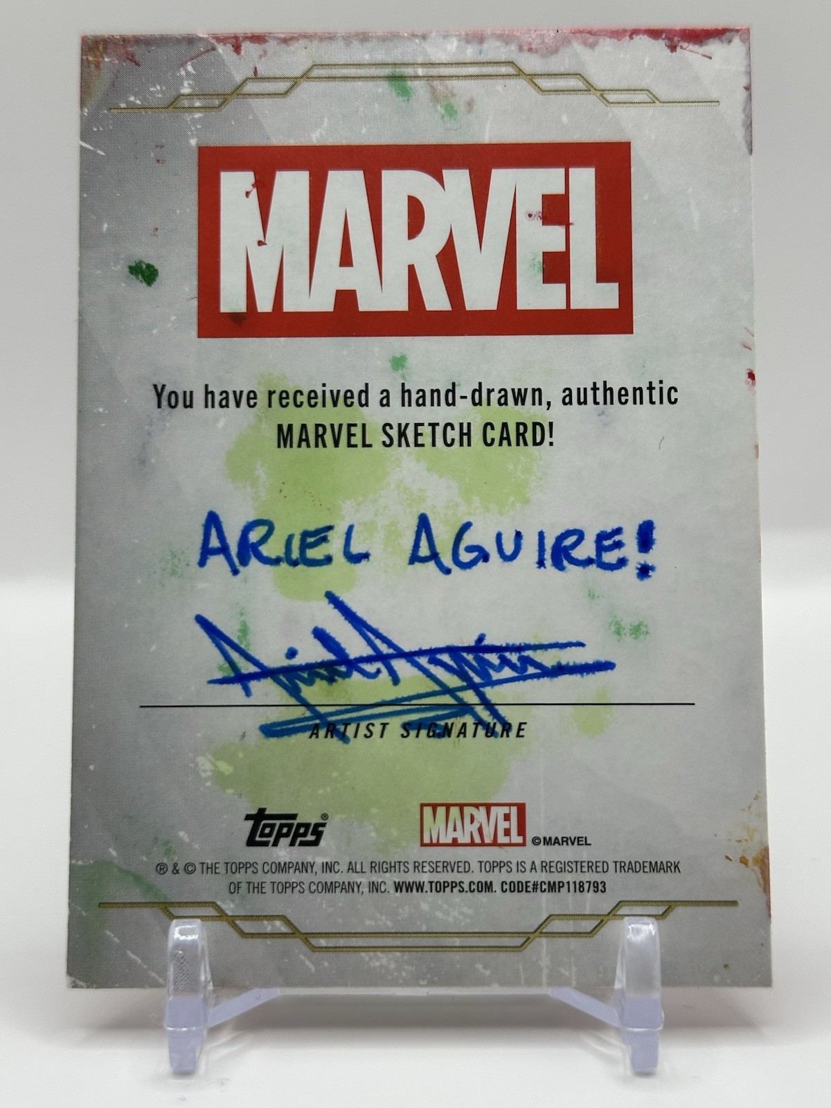 2025 Topps Chrome Marvel Studios Dr Doom 1/1 Sketch Silver Foil - Ariel ...