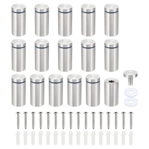 1 x 2 Inch Sign Standoff Screws, 16 Set Stainless Steel Wall Standoff ...