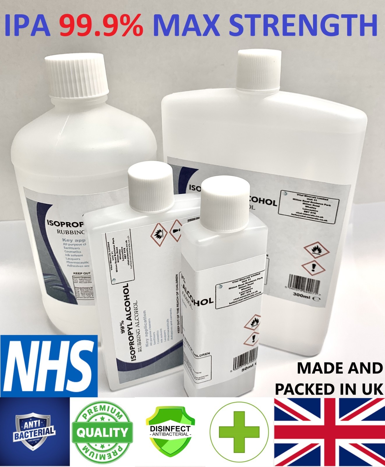 IPA Isopropyl Alcohol 100ml PURE Isopropanol rubbing Alcohol Cleaner ...