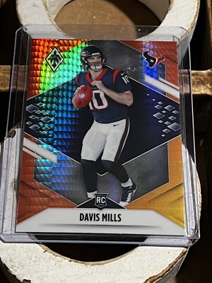 2021 Panini Phoenix DAVIS MILLS Houston Texans #123 rc Rookie FIRE ...