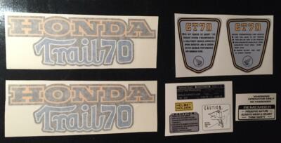 Honda CT70 K4 "Trail 70" Complete Set frame Decals, Graphics, Blue ...