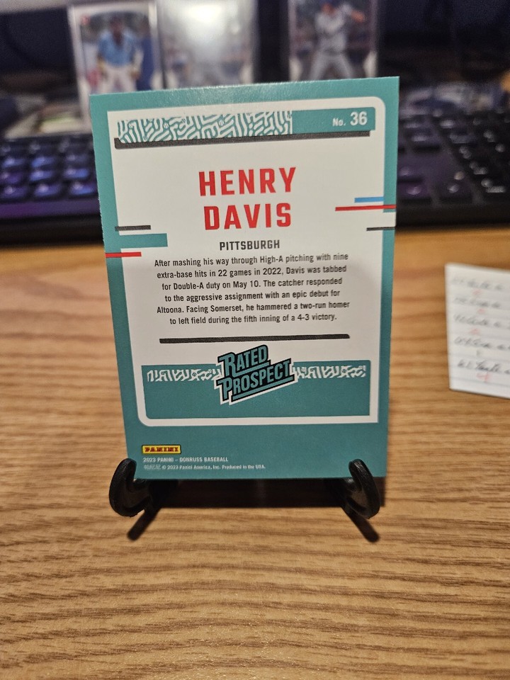 2023 Donruss Henry Davis Rated Prospect #36. (404) | eBay