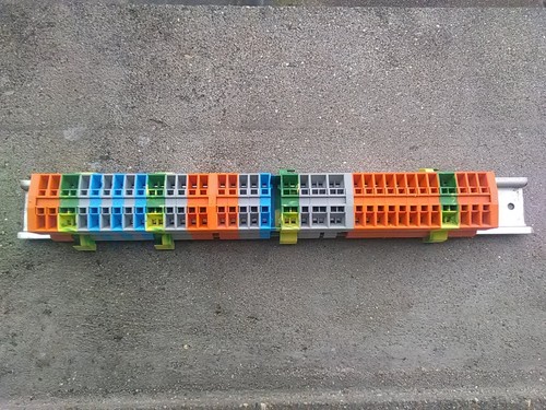 rail modulaire + 35 bornes automatique traversante 2.5mm2 22Amp WAGO | eBay