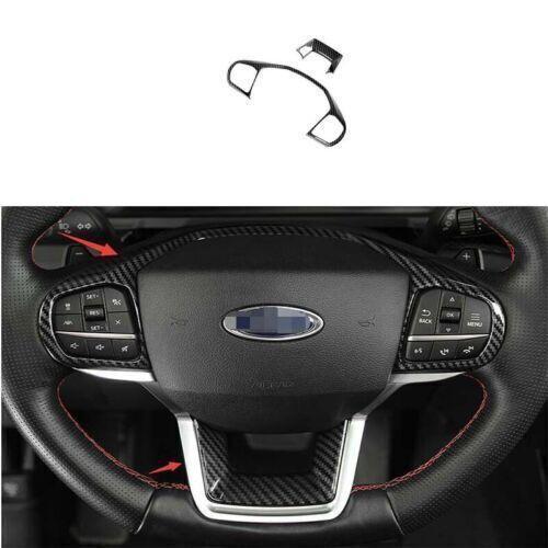 2PCS For Ford Explorer 2020-2023 Cover Trim Steering Wheel Button ...