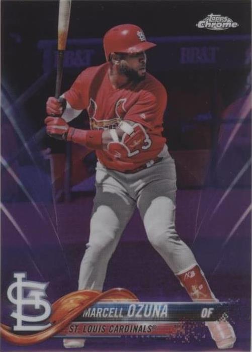 2018 Topps Chrome - Marcell Ozuna #149 Purple Refractor /299 for sale ...