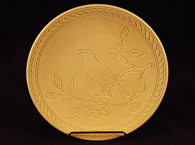 VERY RARE 1800s SIGNED ROBIN PLATE #1 CANE YELLOW WARE CANEWARE MINT | eBay