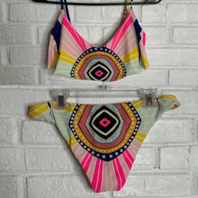 Mara Hoffman Pink Sun Rays Bikini Top and Bottom size Small | eBay