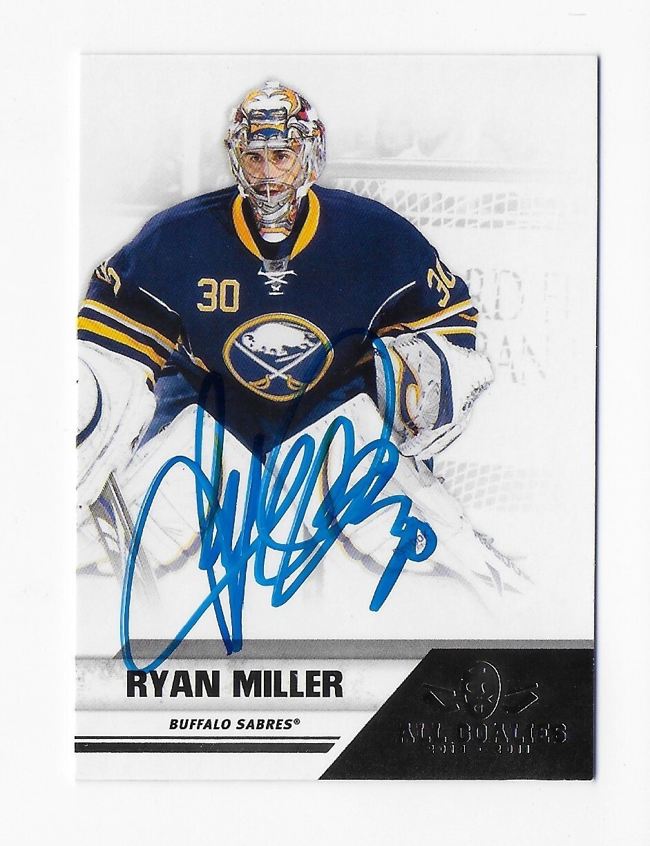 2011 ALL GOALIES RYAN MILLER SABRES BLUES CANUCKS AUTOGRAPHED SIGNED ...