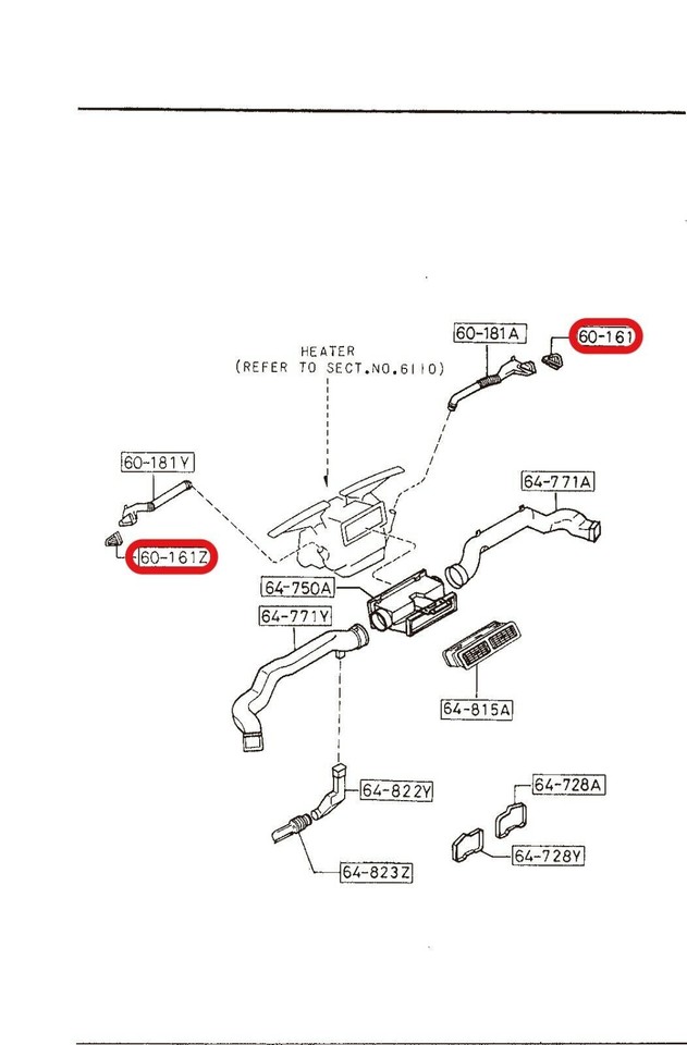 MAZDA Rx7 FC-3S 86-92 Demister Grill Dashboard Vent Pair RHD F/S JDM ...