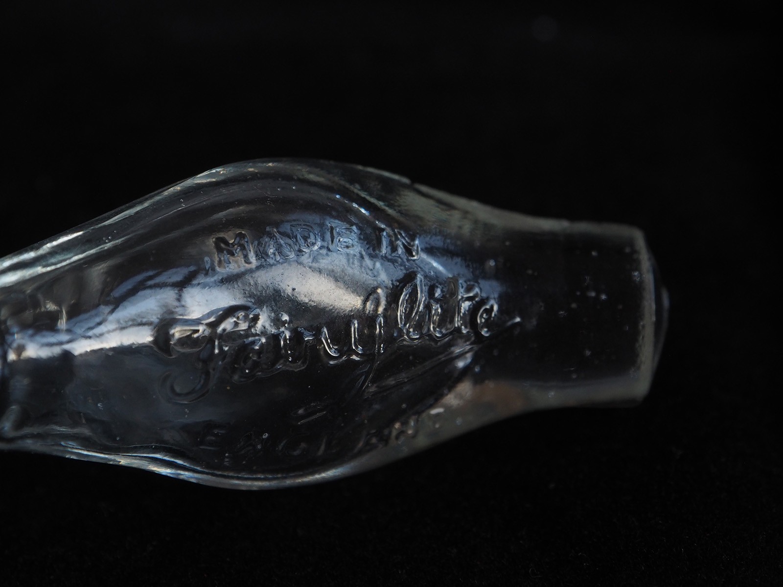 Antique Fairylite Glass Miniature Dolls Feeding Bottle (banana shaped ...