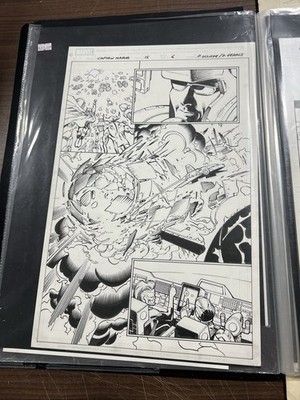 Captain Marvel 15 Page 6 Pat Olliffe Original Art Interior Iron Man ...