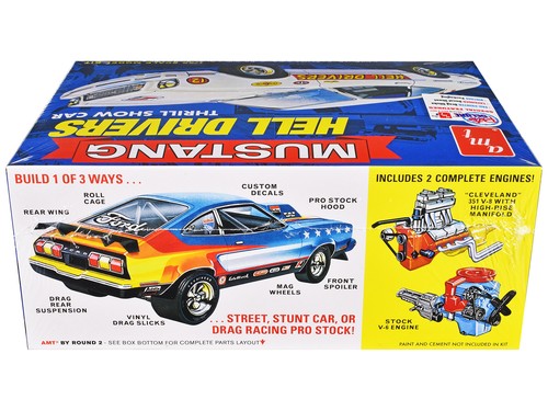 1977 Ford Mustang "Hell Drivers" Thrill Show Car 1/25 AMT Model Kit | eBay
