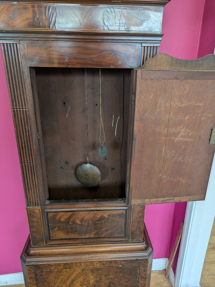 Antique Longcase Grandfather Clock By W Clark Liverpool 222cm ...