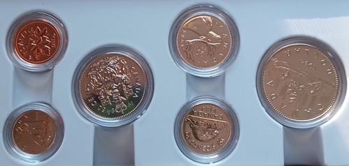 Canada Specimen Coin Sets Lot of 4 (1982 1984 1987 1990) Royal Canadian ...