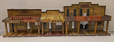 Vintage Marx Toys Litho Tin Dodge City Storefront Hotel Post Office ...
