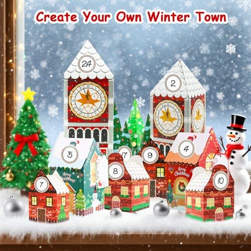 Advent Calendar Boxes To Fill, 24Pcs DIY Christmas Cardboard Winter ...
