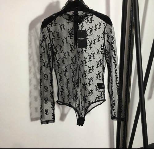 YSL Women see through Bodysuit With logo | eBay
