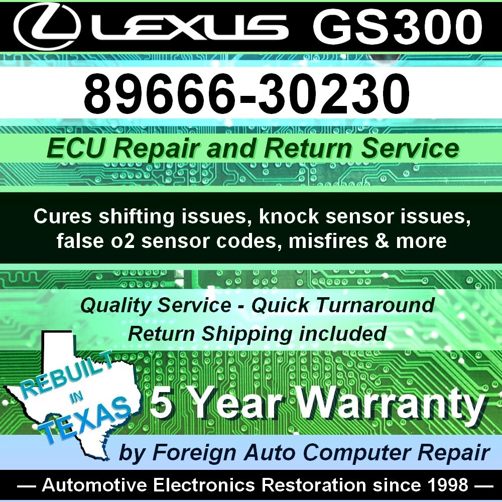 2002 Lexus Gs300 ECU ECM Engine Control Module 89666-30230 OEM A1 for ...