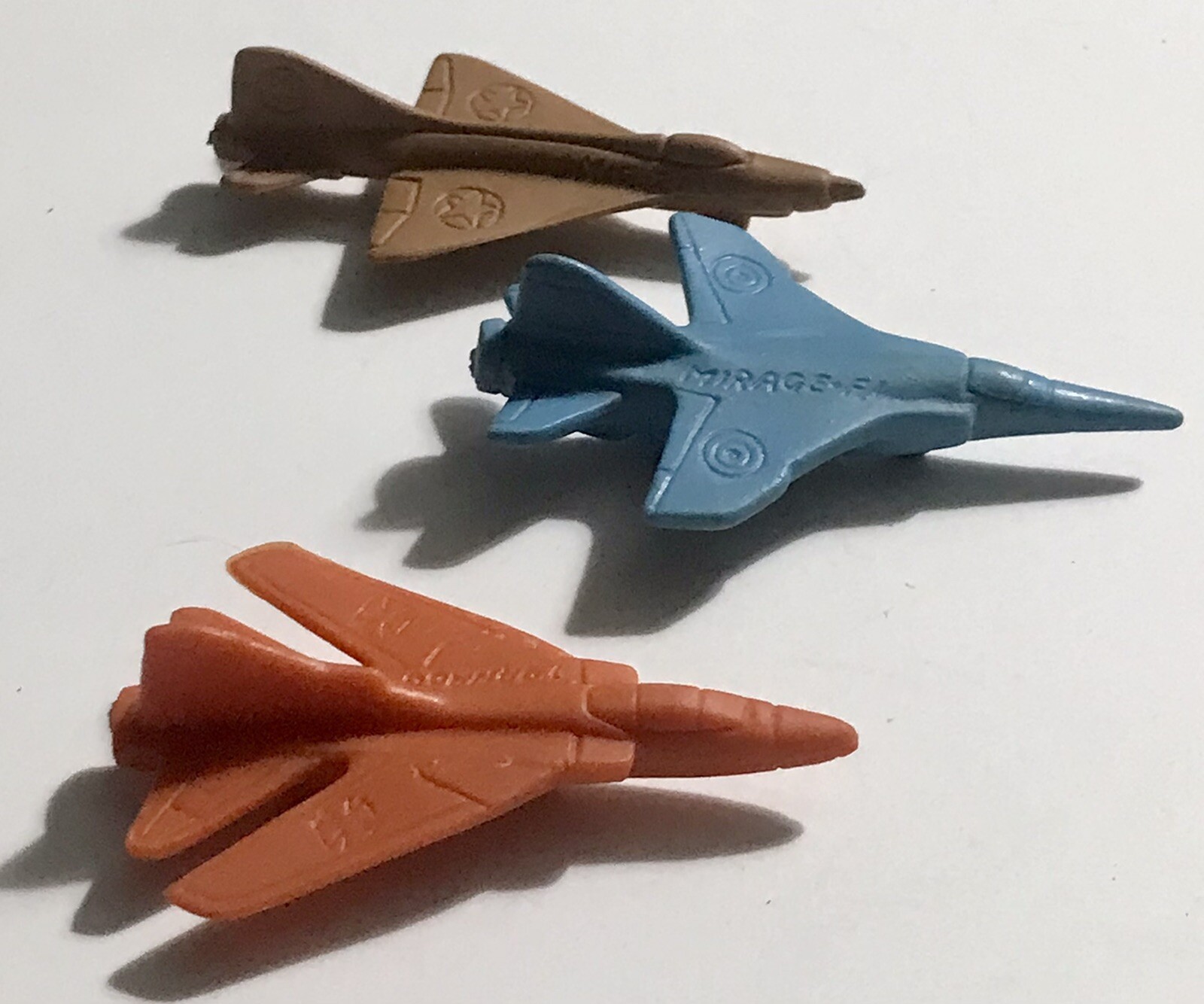 Vtg 1970s Matchbox Lesney Jet Airplane Erasers Mig Orange Tornado Blue ...