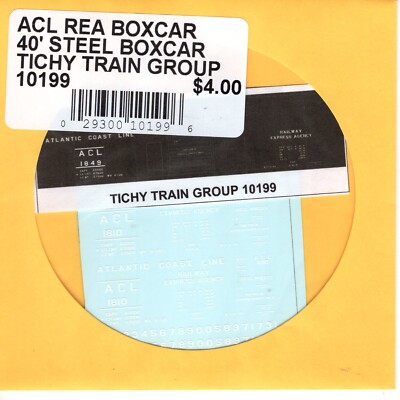 HO Scale Tichy Train 10199 ACL REA Boxcar 40' Steel Boxcar Decal Set | eBay
