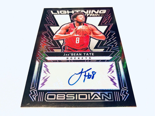Jae'Sean Tate 2022 Panini Obsidian Lightning Strike Purple Refr ...