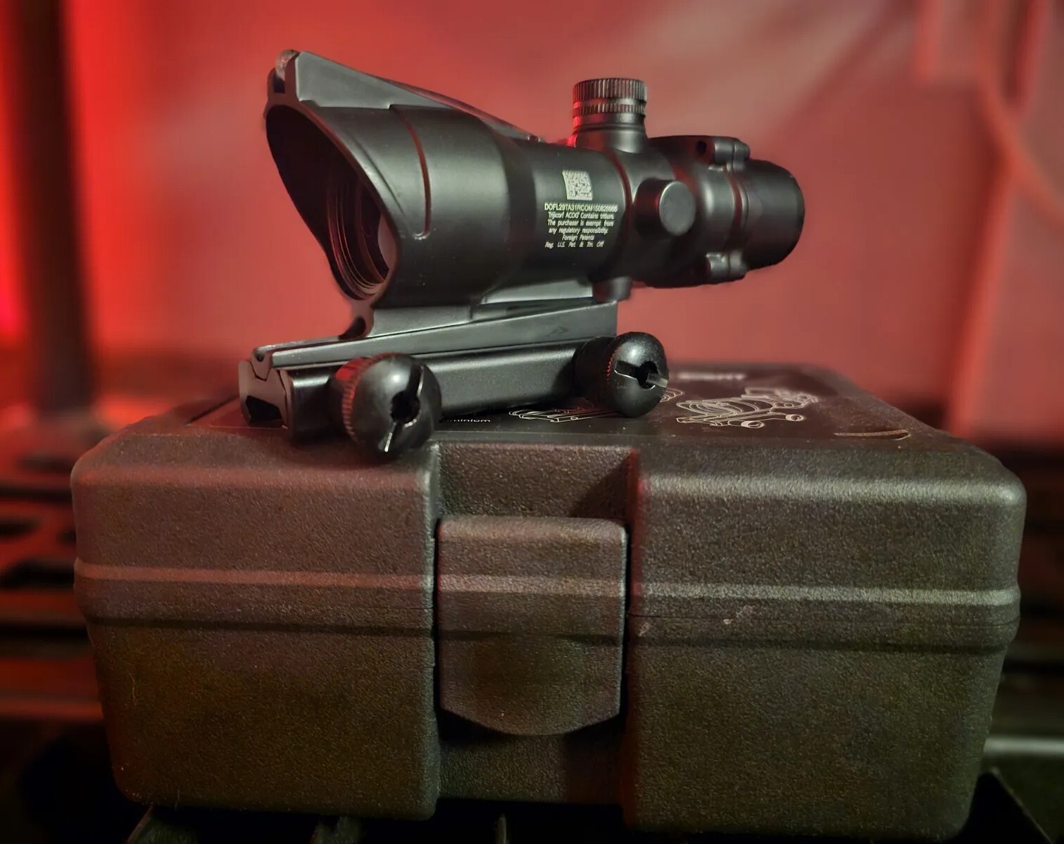 Trijicon Acog Clone 4x32 Scope Reticle Sight Chevron RED Fiber Optic ...