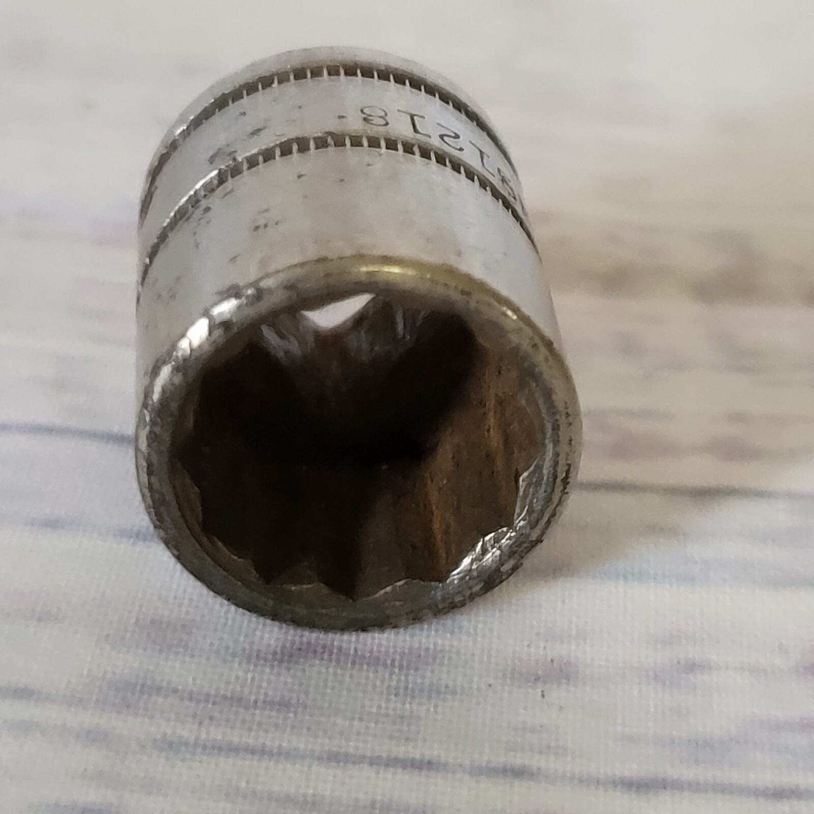 Vtg New Britain 3/8" Drive Shallow Socket Nb1218 9/16" 12pt Cross ...