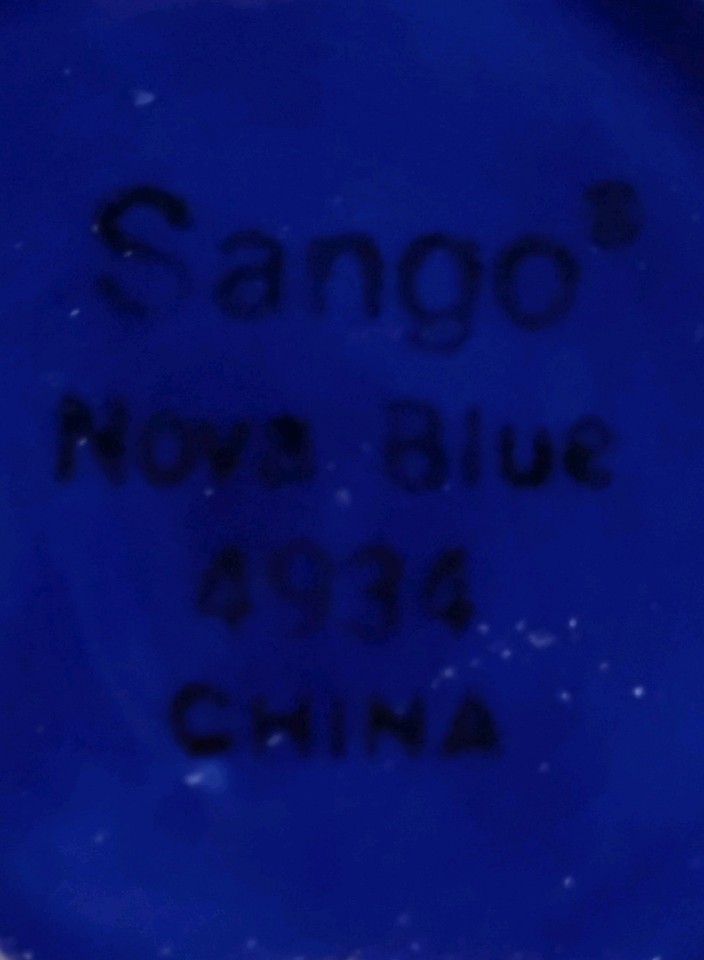 Set Of 4 Sango Nova Blue 4934 Salad Plates 7 3/4" | eBay