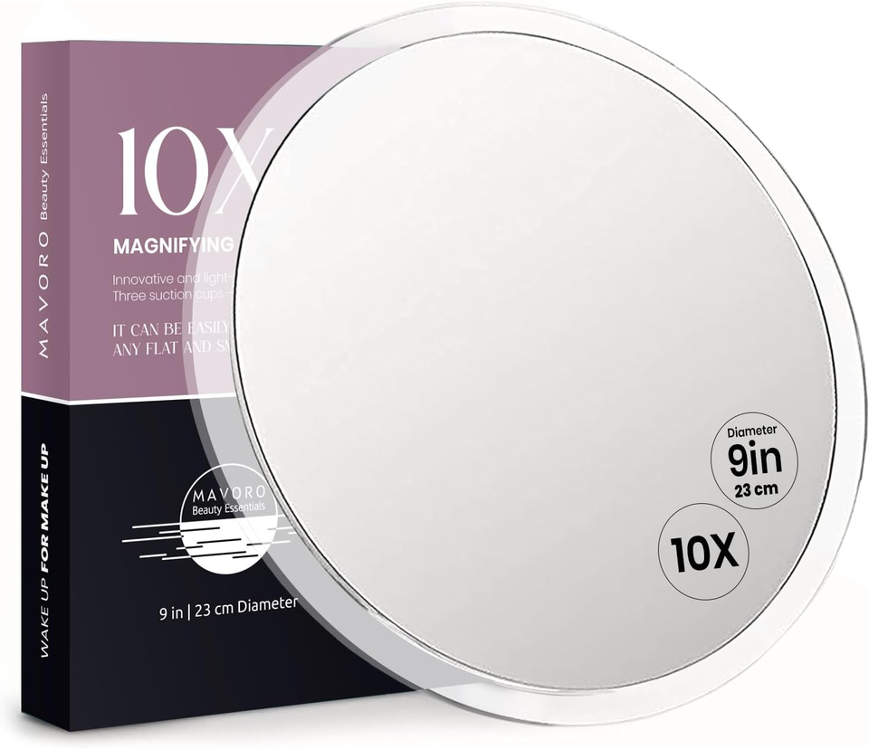 23Cm Magnifying Mirror with 3 Strong Suction Cups |10X Magnification ...