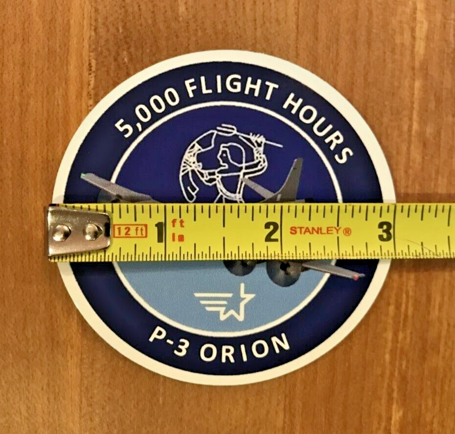 P-3 ORION 5,000 FLIGHT HOURS MILESTONE STICKER VQ VP PATRON PATROL ...