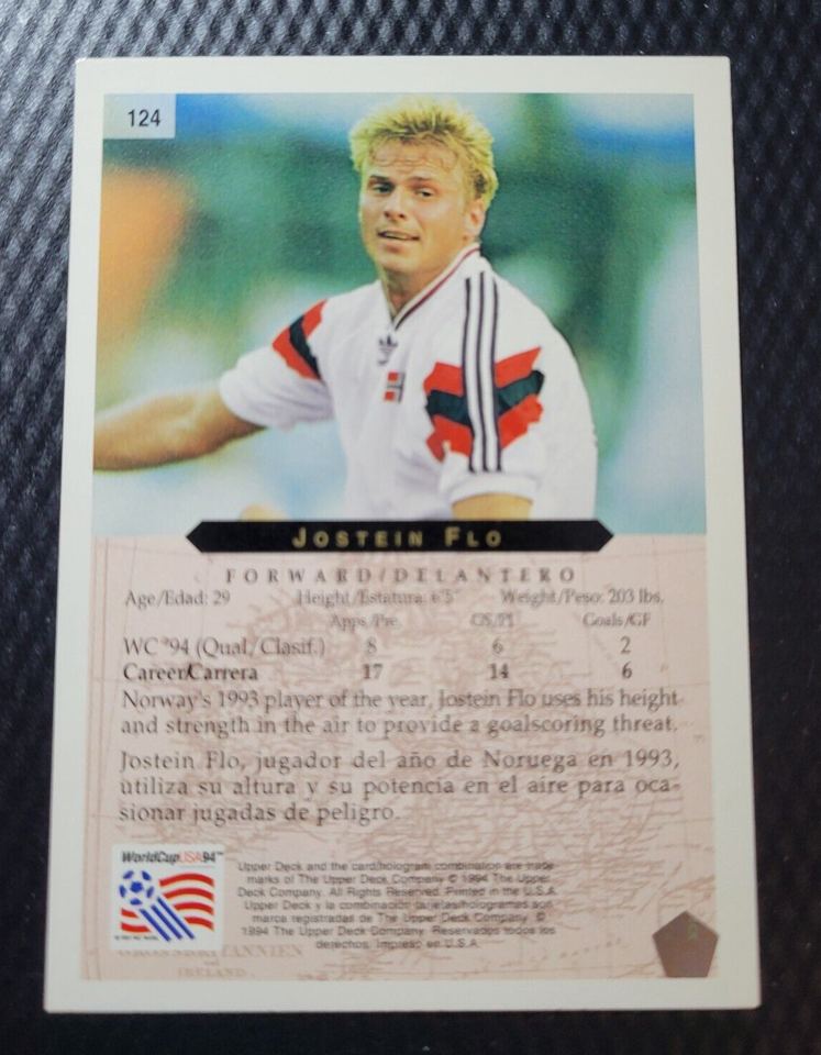 1994 Upper Deck World Cup Contenders JOSTEIN FLO Team Norway Card #124 ...