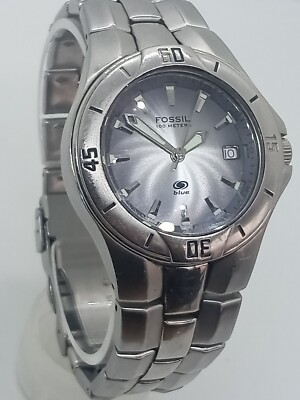 Fossil Blue, Men's, 39 mm, Silver Tone, Date, AM-3723, Gray Dial, New ...
