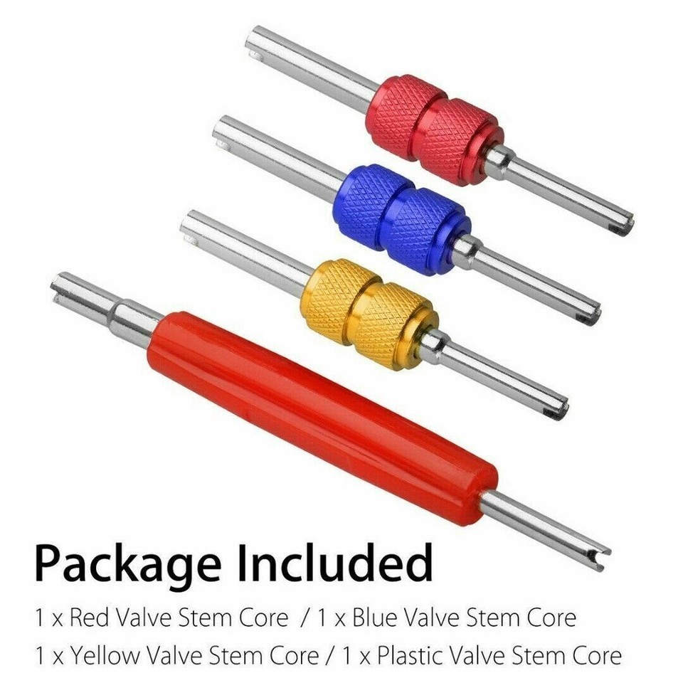 4PCS Dual Schrader Valve Core Remover Tool A/C HVAC Air Conditioning ...