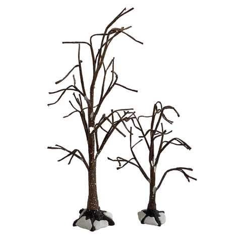 Department 56 Frosted Bare Branch Trees Christmas Village Accessories ...