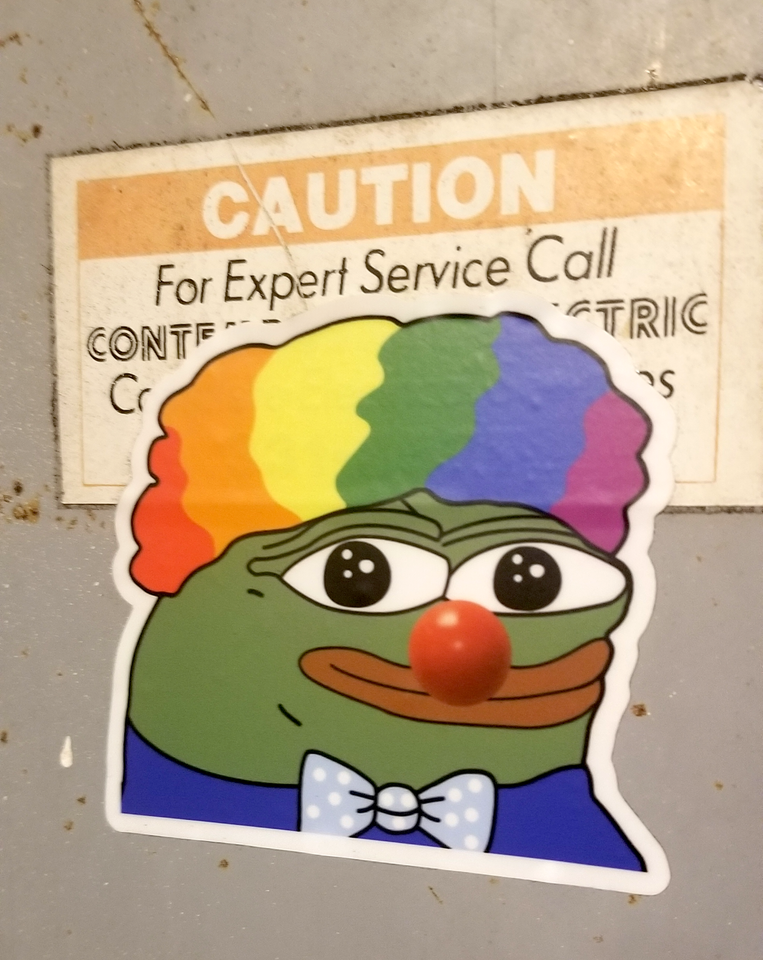 (10) Honkler CLOWN WORLD Vinyl Decals! Custom Pepe clown stickers 8ch ...