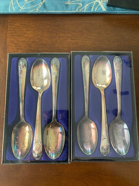 RARE WM. ROGERS presidential collectible spoons - New in Box! 34 spoons ...