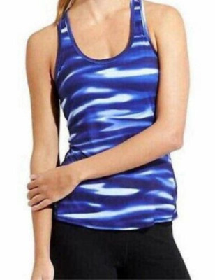 Athleta H20 Chi Tank Blue Watercolor ~ Size Small | eBay