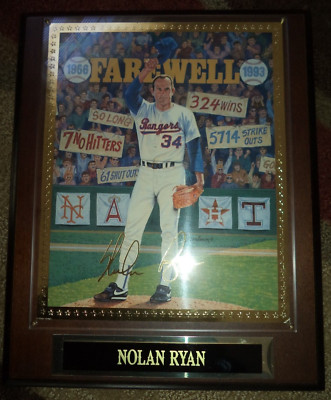 Texas Rangers Nolan Ryan Sports Impressions Collectors "FAREWELL ...