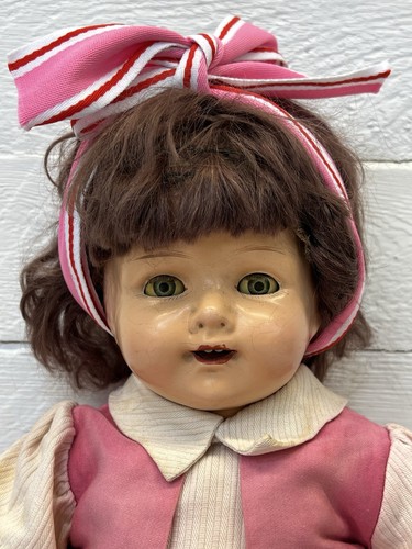 Vintage 18” Composition “Mama” Doll With Crier Teeth, Looks Like ...