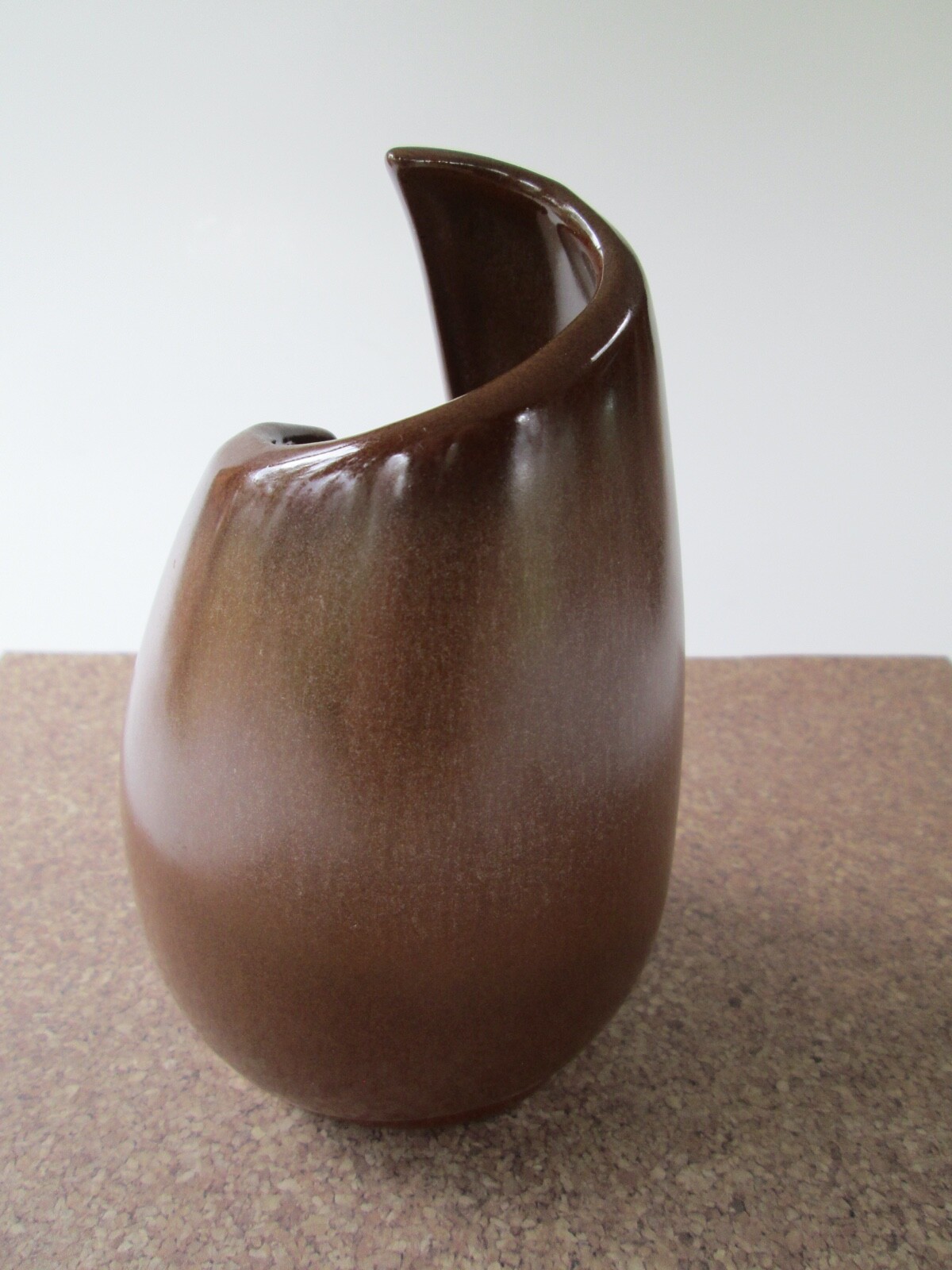 Vintage FRANKOMA POTTERY #302 Brown "Candle Vase" | eBay