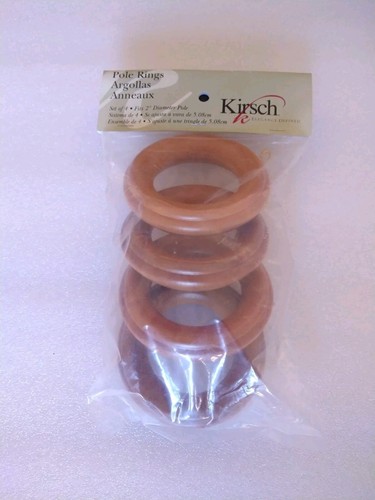 Kirsch 5502EG.086 Warm Oak Pole Rings 4PK | eBay