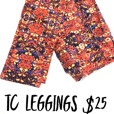 NEW Lula Roe Leggings Size Tall & Curvy Multicolor Print | eBay