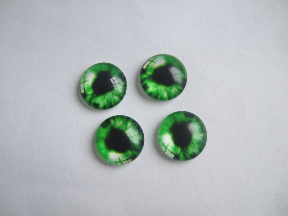20pcs 12mm Round Dragon Eyes Glass Cameo Cabochons Jewellery Craft ...