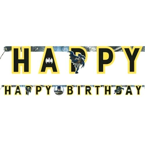 BATMAN - LETTER BANNER - KID'S BIRTHDAY PARTY DECORATION - FAST ...
