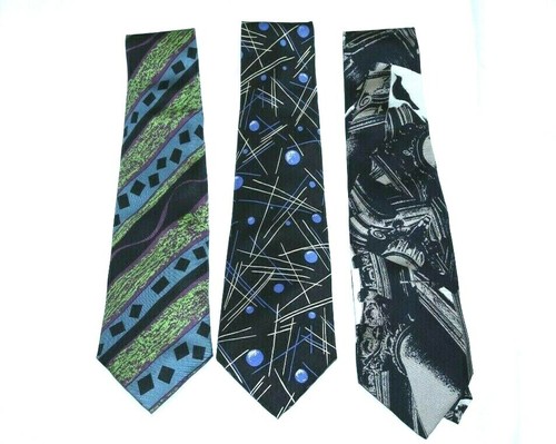 LOT OF 3 NADIA RODEN abstract TIE 100% SILK MADE IN KOREA | eBay