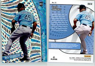 Sixto Sanchez 2021 Chronicles Revolution Fractal #22 Marlins RC Rookie ...